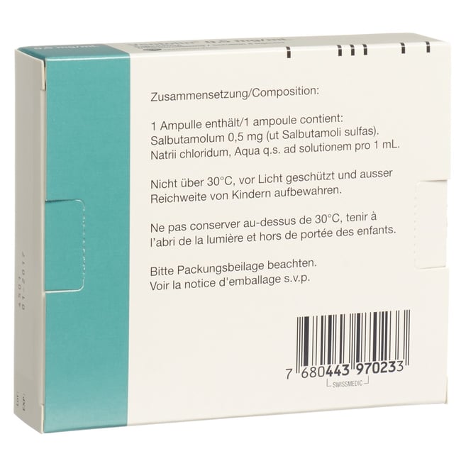 VENTOLIN Inj Lös 0.5 mg/ml Amp 1 ml | Sun Store Apotheke