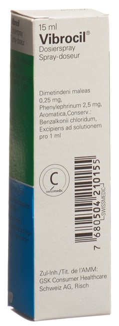VIBROCIL spray nasal fl 15 ml | Pharmacie Sun Store