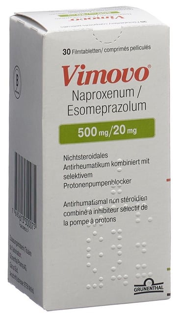 VIMOVO Filmtabl 500mg/20mg Ds 30 Stk | Sun Store Apotheke