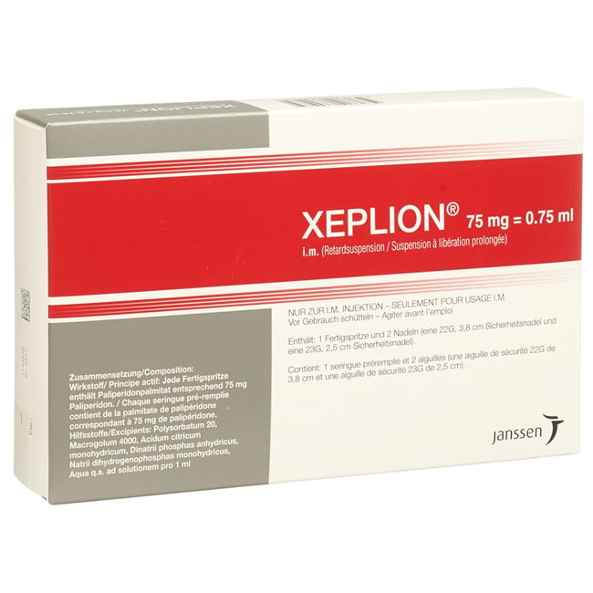 XEPLION Inj Susp 75 mg/0.75ml Fertspr 0.75 ml | Sun Store Apotheke