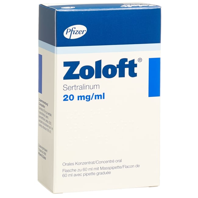 ZOLOFT concentré oral sol 20 mg/ml fl 60 ml | Pharmacie Sun Store
