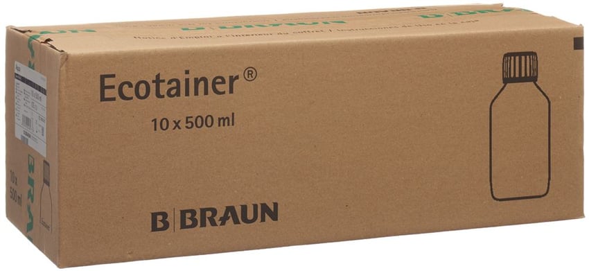 AQUA DEST Braun Spül Lös Ecotainer 500 ml | Sun Store Apotheke