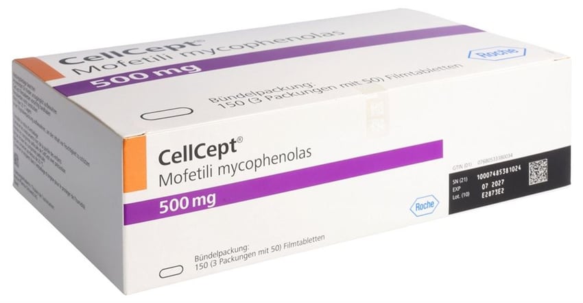 CELLCEPT cpr pell 500 mg blist 50 pce | Pharmacie Sun Store