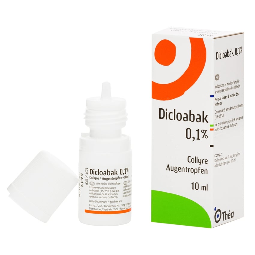DICLOABAK gtt opht 0.1 % fl 10 ml | Pharmacie Sun Store