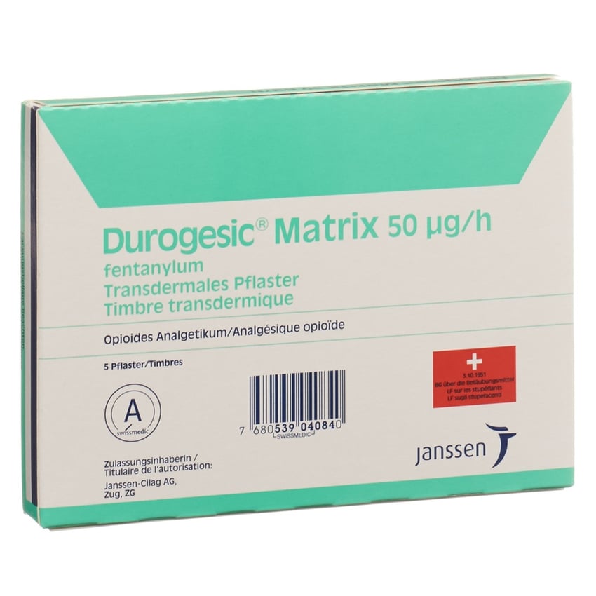 DUROGESIC Matrixpfl 50 mcg/h Btl 5 Stk | Sun Store Apotheke