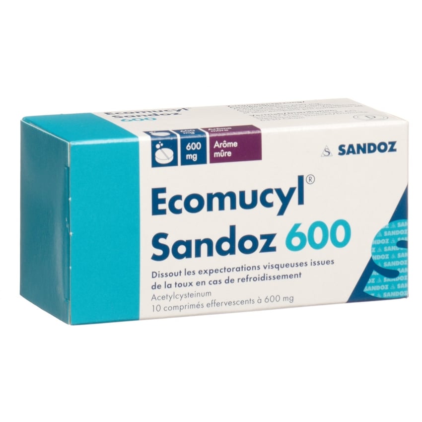 ECOMUCYL Sandoz Brausetabl 600 mg Ds 10 Stk | Sun Store Apotheke