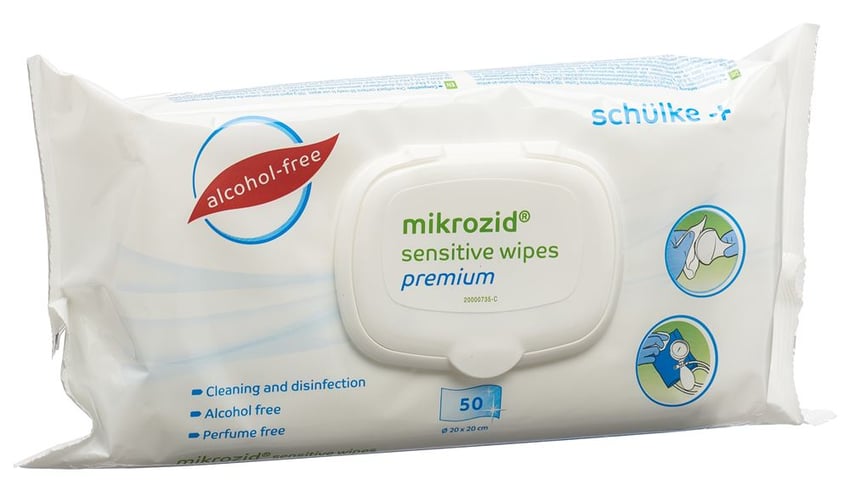 MIKROZID Sensitive wipes premium Btl 50 Stk | Sun Store Apotheke