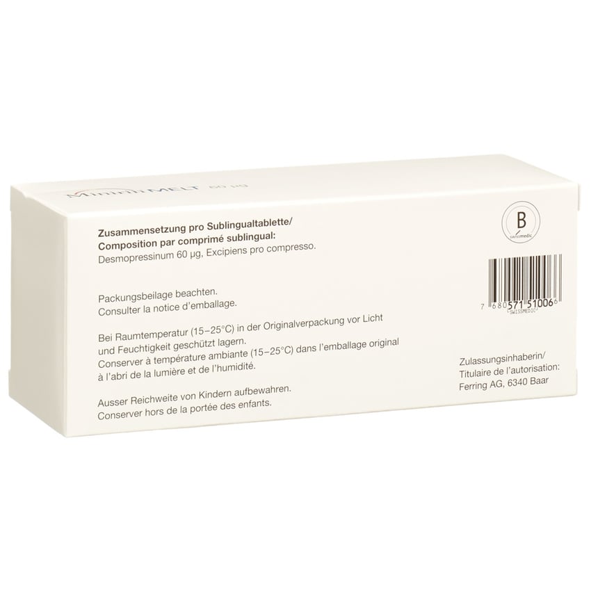 MINIRIN Melt Subling Tabl 60 mcg Blist 100 Stk | Sun Store Apotheke