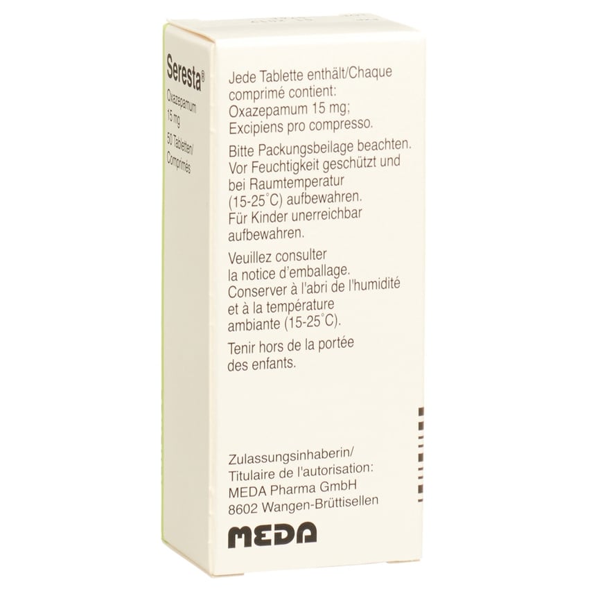 SERESTA Tabl 15 mg Blist 50 Stk | Sun Store Apotheke