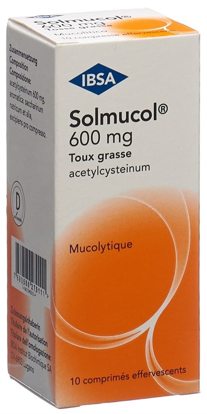 SOLMUCOL Erkältungshusten Brausetabl 600 mg Ds 10 Stk | Sun Store Apotheke