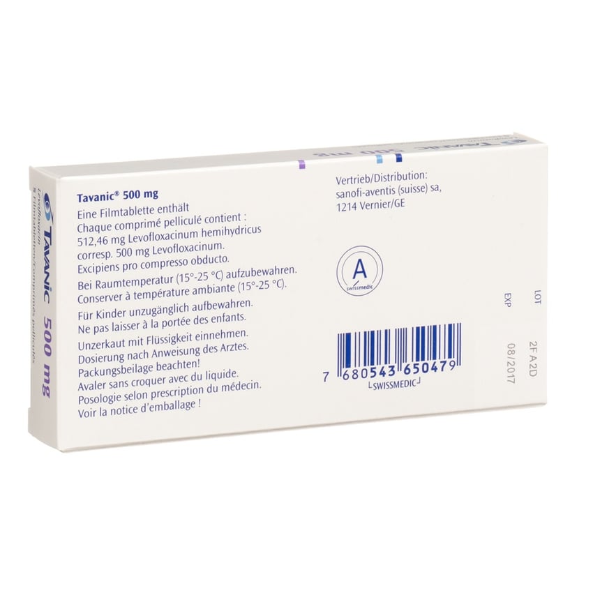 TAVANIC cpr 500 mg blist 5 pce | Pharmacie Sun Store