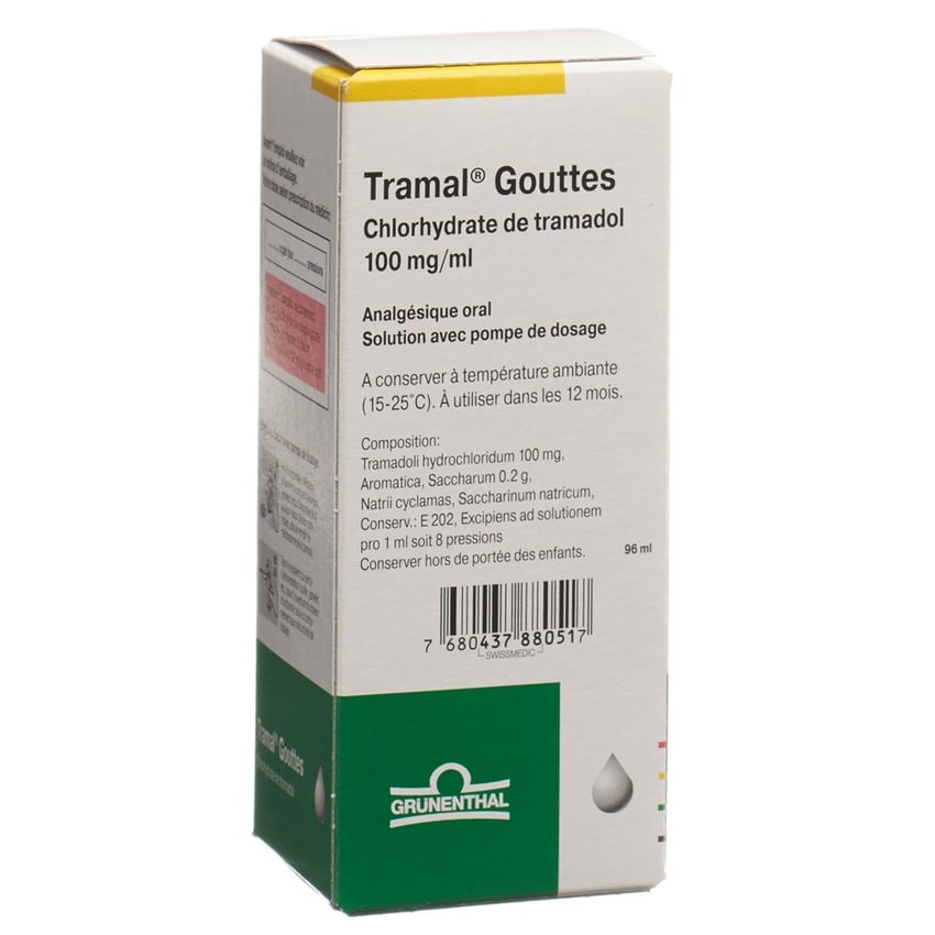 TRAMAL gouttes 100 mg/ml avec pompe de dosage fl 96 ml | Pharmacie Sun ...