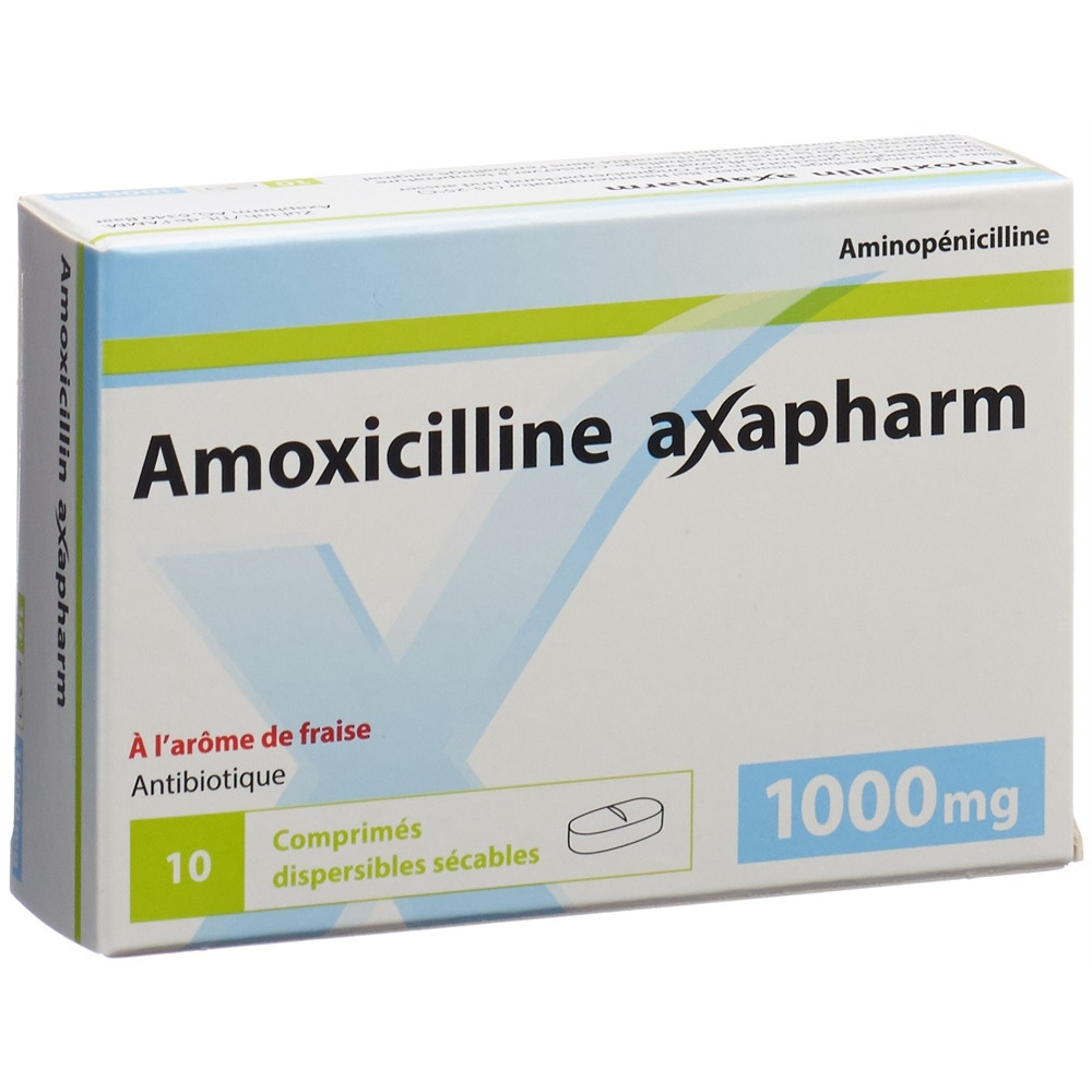 AMOXICILLINE axapharm Disp Tabl 1000 mg Blist 10 Stk | Sun Store Apotheke