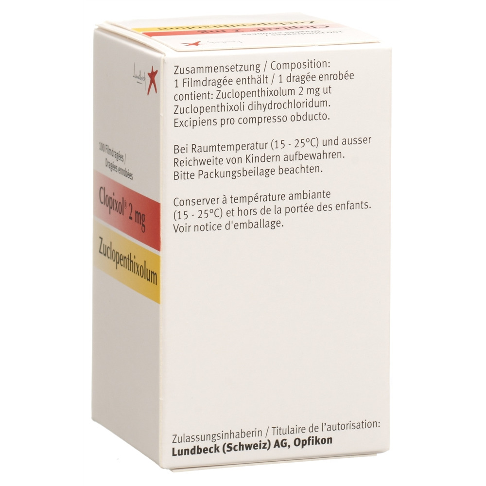 CLOPIXOL cpr pell 2 mg bte 100 pce | Pharmacie Sun Store
