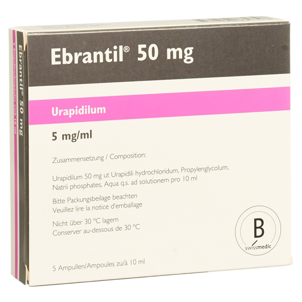EBRANTIL Inj Lös 50 mg/10ml Amp 10 ml | Sun Store Apotheke