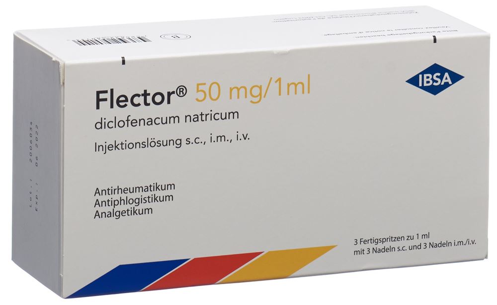 FLECTOR sol inj 50 mg/1ml seringue préremplie s.c./i.m./i.v. ser pré 3 ...