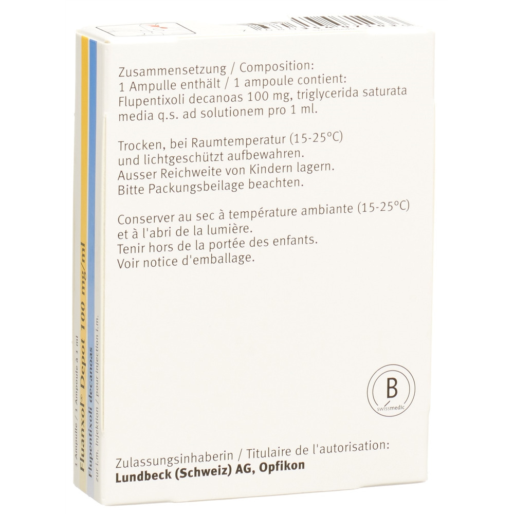 FLUANXOL Depot sol inj 100 mg/ml amp 1 ml | Pharmacie Sun Store