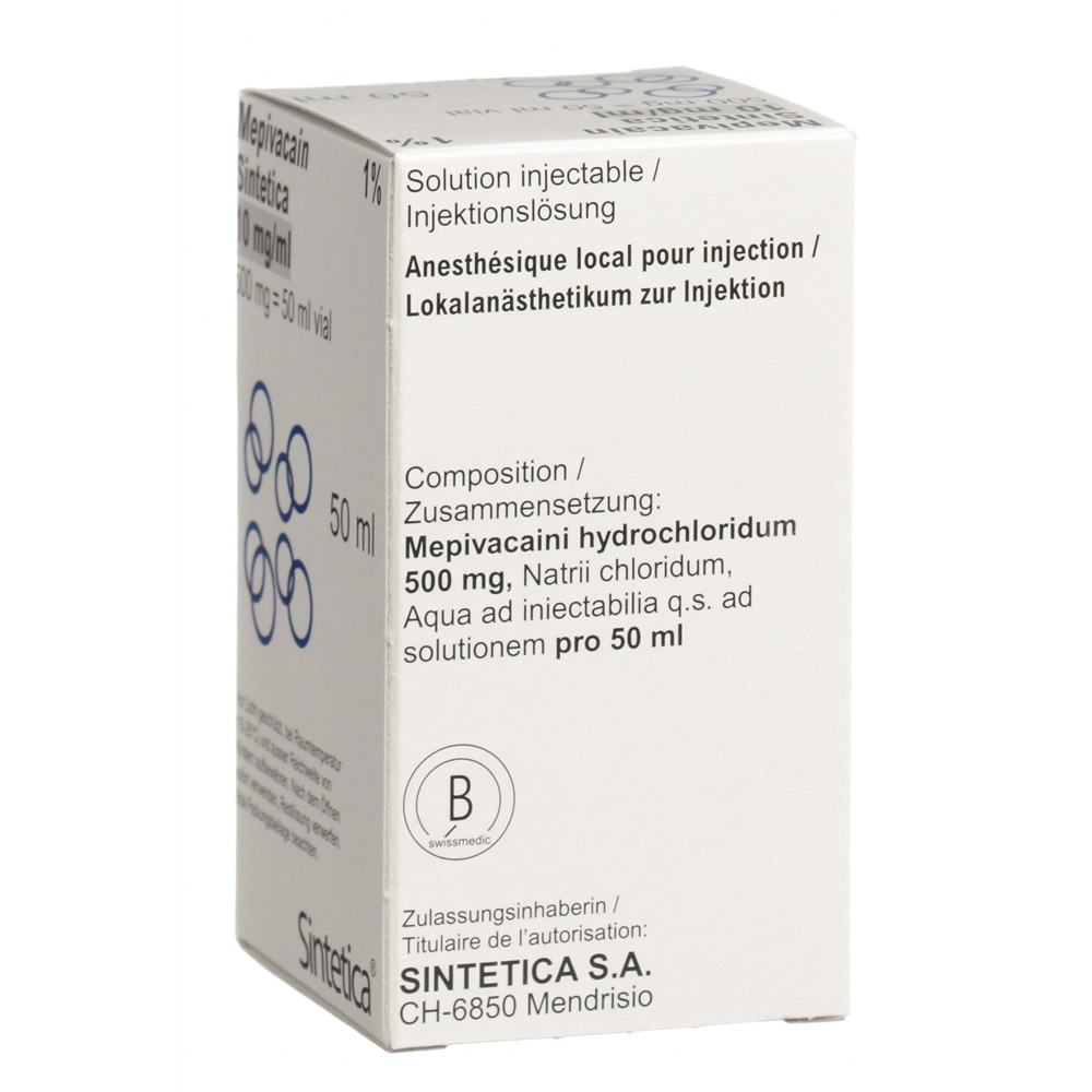 MEPIVACAINE Sintetica Inj Lös 1 % Vial 50 ml | Sun Store Apotheke