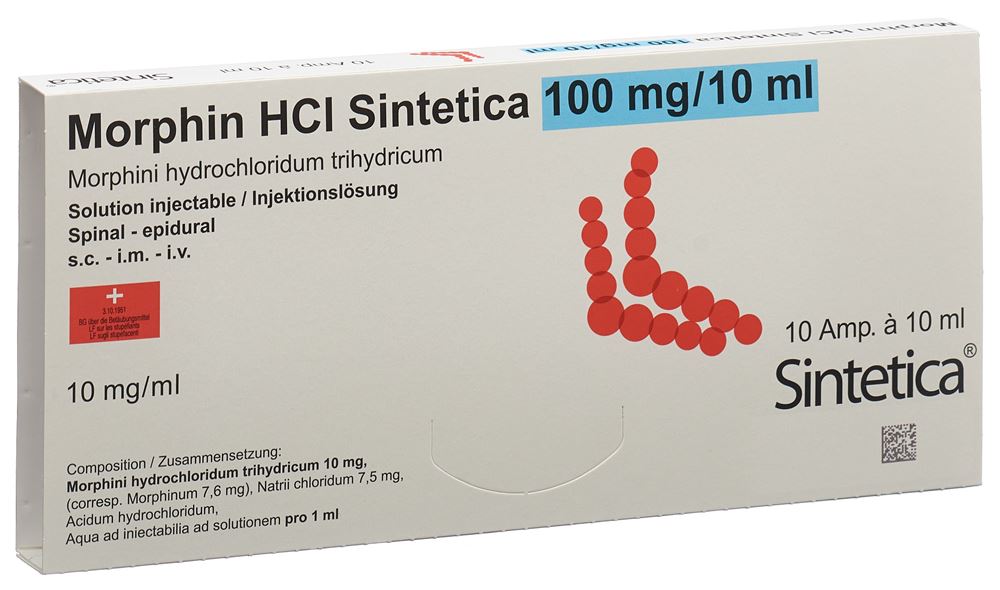 MORPHINE HCL Sintetica Inj Lös 100 mg/10ml Amp 10 ml | Sun Store Apotheke