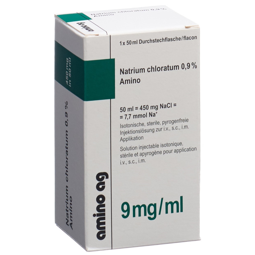 NACL Amino sol inj 0.9 % 50ml flacons flac 1 pce | Farmacia Sun Store