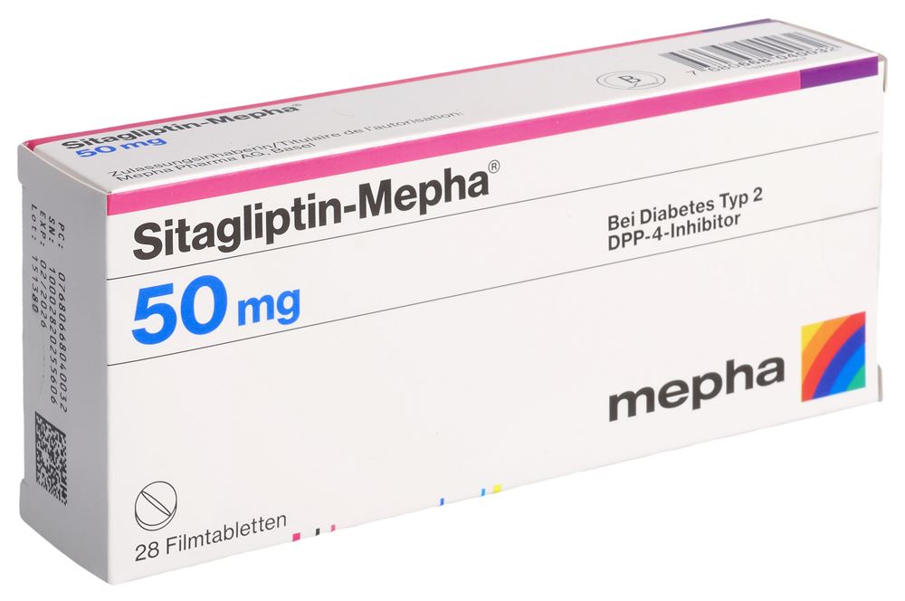 SITAGLIPTINE Mepha cpr pell 50 mg blist 28 pce | Pharmacie Sun Store