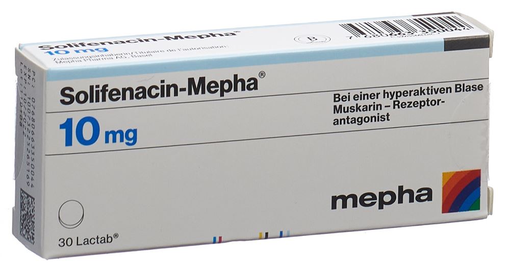 SOLIFENACINE Mepha cpr pell 10 mg blist 30 pce | Farmacia Sun Store