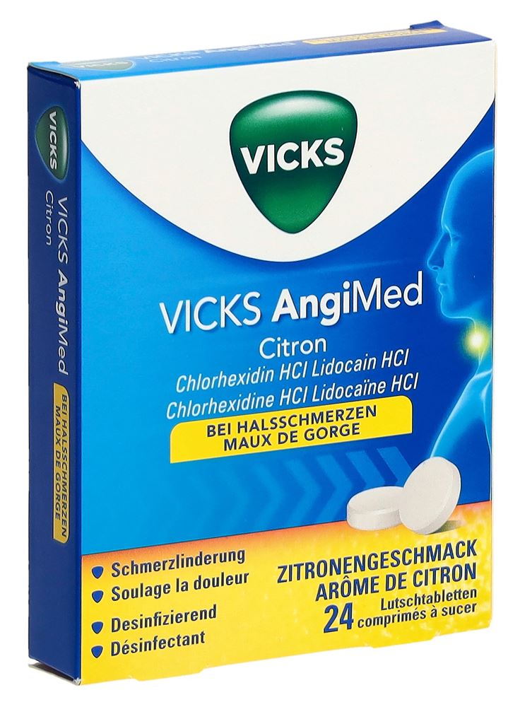 Vicks AngiMed cpr sucer citron blist 24 pce | Pharmacie Sun Store
